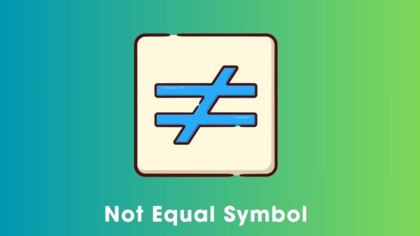 Not Equal Symbol
