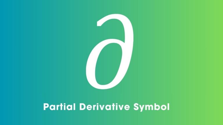 Partial Derivative Symbol